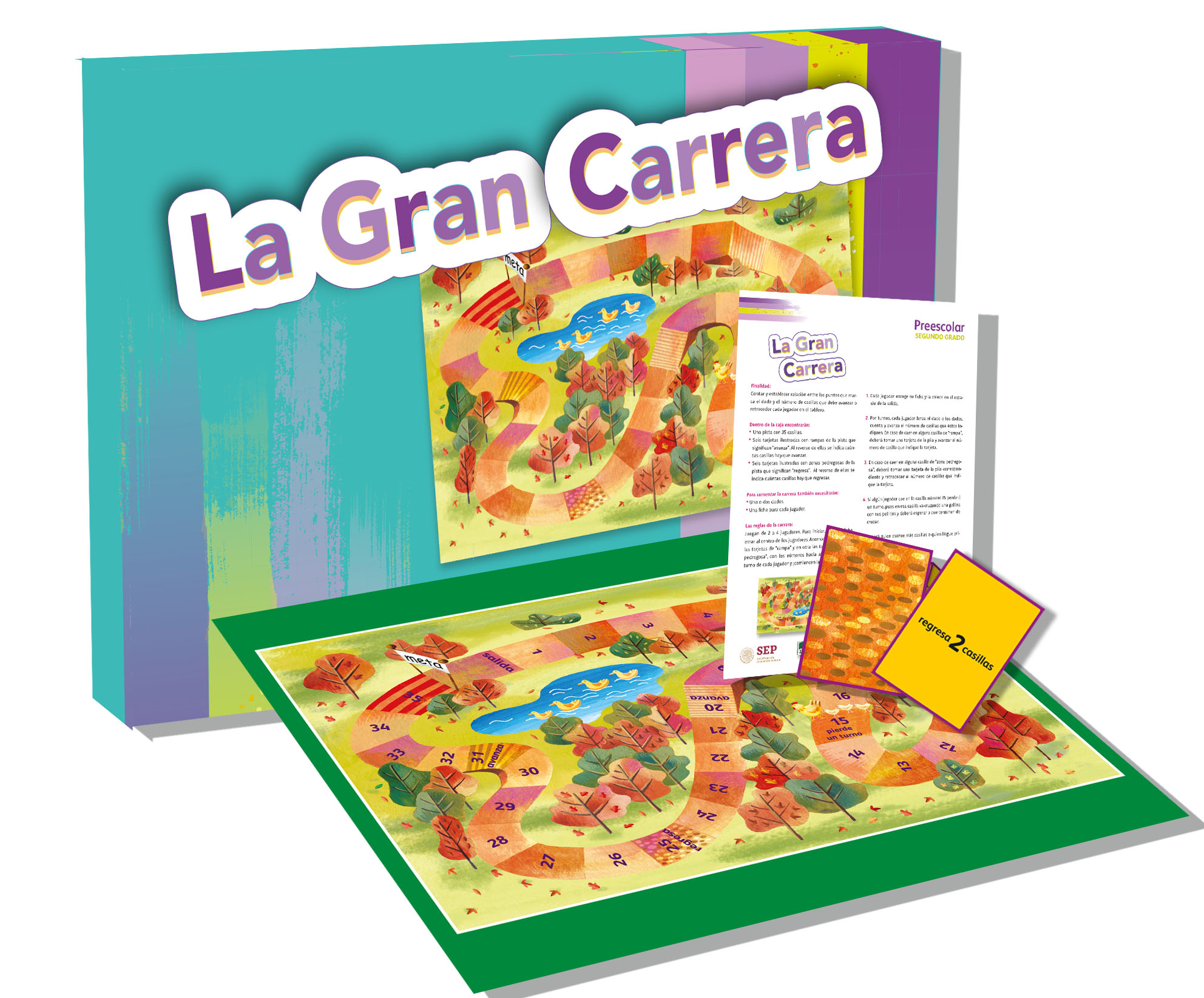Juego. La gran carrera. Colección de juegos. Preescolar. Segundo grado ...